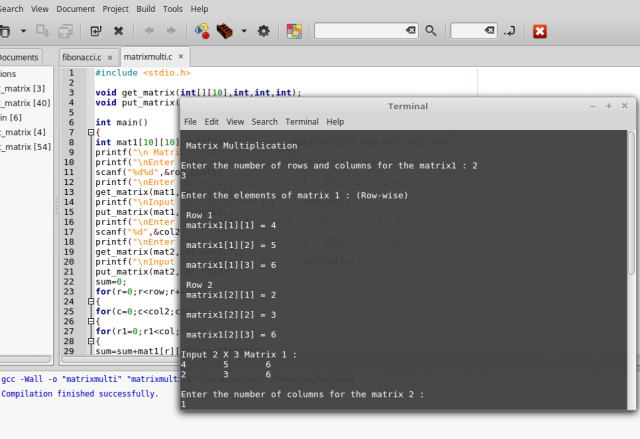 C program for Matrix Multiplication Tutorial